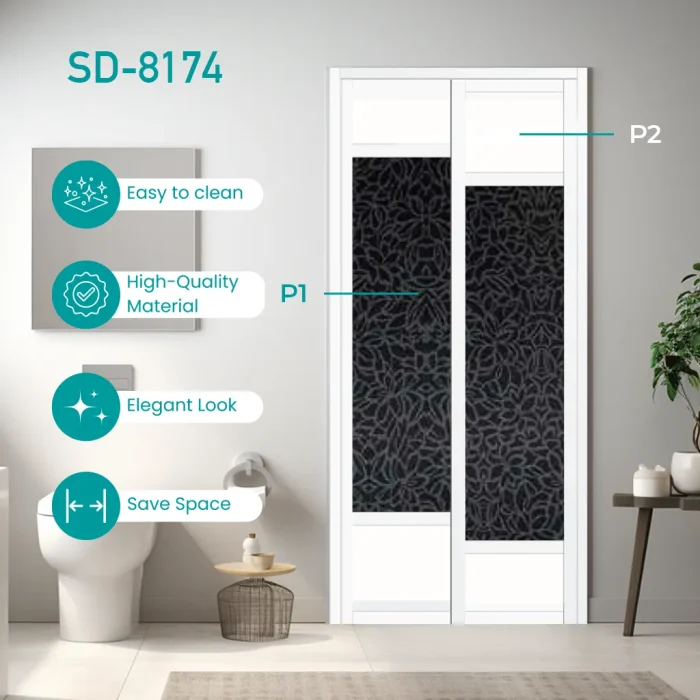 Aluminium Slide & Swing Toilet Door SD-7008 | Toilet Door Supplier in SG