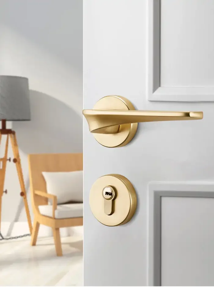 Gold Colored Lever Lock Set | Door & Gate Supplier Singapore