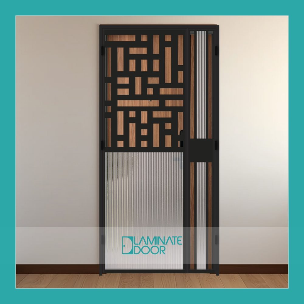 Laser Cutting Iron Gate Gold Colour Design | Gate Specialist in Singapore